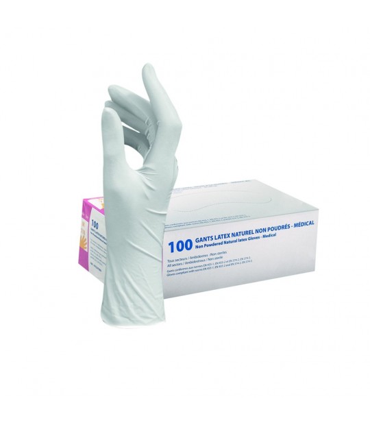 GANTS JETABLES EN LATEX - BOITE DE 100 GANTS JETABLES EN LATEX - BOITE DE 100
